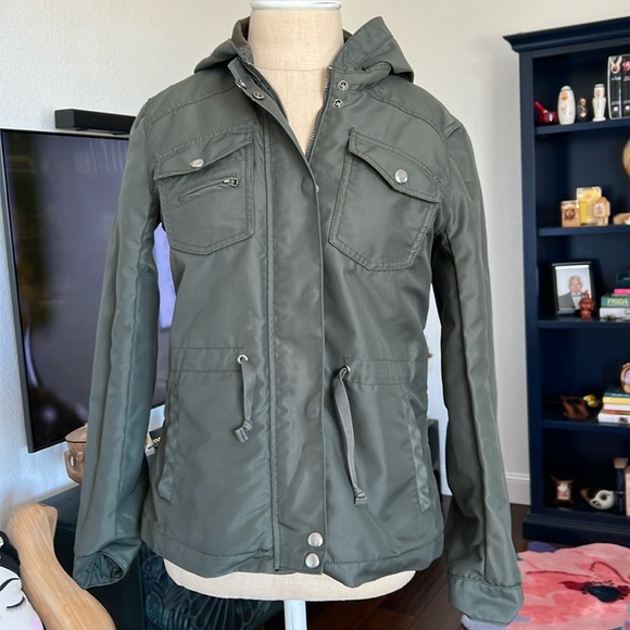 J. Crew | Jackets & Coats | Jcrew Olive Green Cargo Utility Jacket Size ...